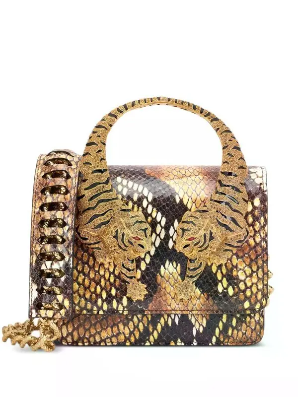 Roberto Cavalli Medium Roar Shoulder Bag - Brown