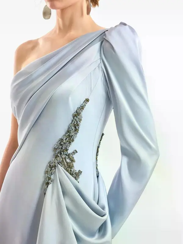 GEMY MAALOUF One-shoulder Beaded-embellished Dress