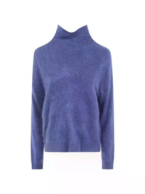 ABSOLUT CASHMERE Solange High-neck Brushed-finish Sweater - Blue