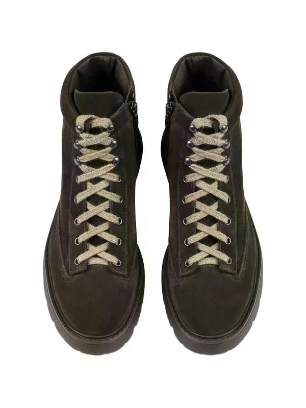 DOUCAL'S Lace-up Suede Ankle Boots