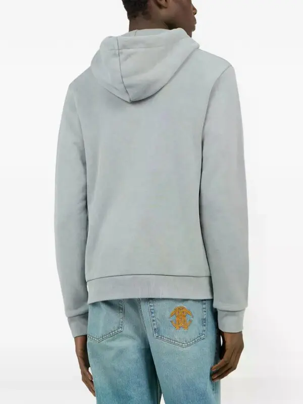 Roberto Cavalli Rose-print Drawstring Hoodie