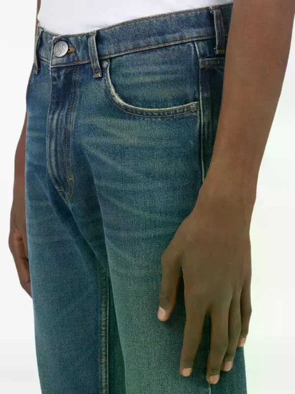 Roberto Cavalli Logo-embroidered Straight-leg Jeans