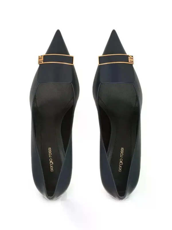 SERGIO ROSSI Sr Evolv Logo-plaque Pumps
