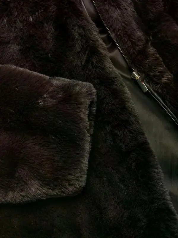Max Mara Faux-fur Hooded Jacket