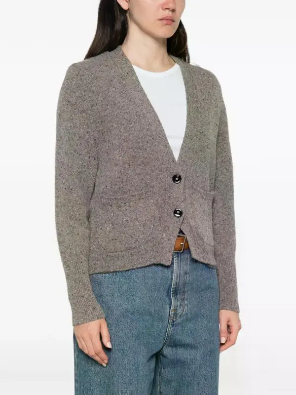 SOLOTRE Flecked V-neck Cardigan