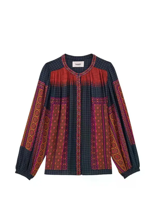 Ba&sh Olivio Geometric-print Blouse