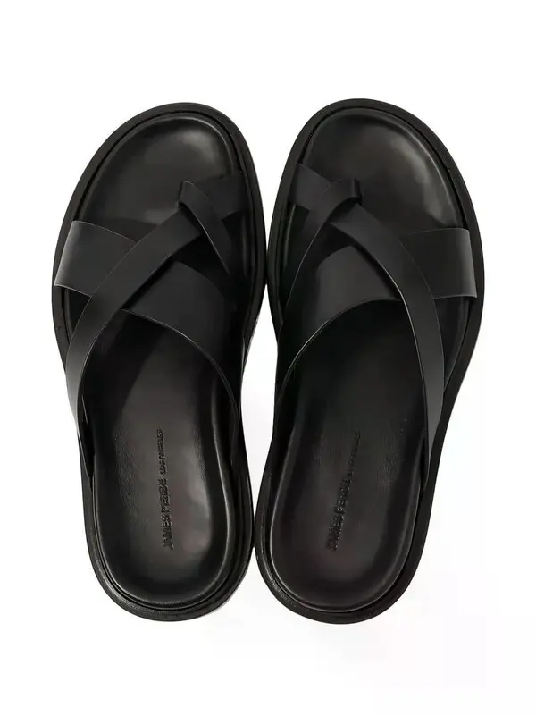 JAMES PERSE Cross-strap Leather Sandals