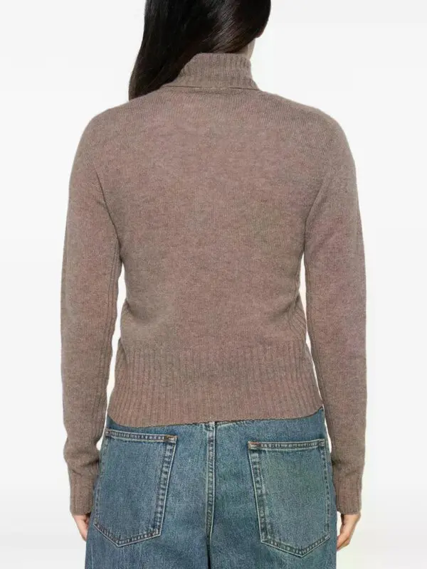 SOLOTRE Ribbed-knit Roll-neck Sweater