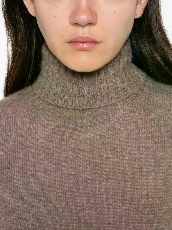 SOLOTRE Ribbed-knit Roll-neck Sweater