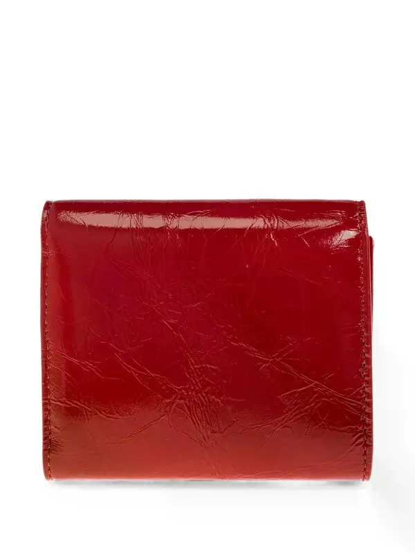 VIVIENNE WESTWOOD Orb-plaque Patent-finish Wallet - Red