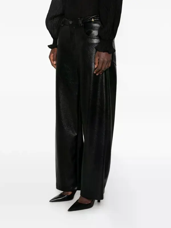 PHILIA LOFT Crinkled Wide-leg Trousers