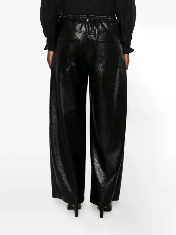 PHILIA LOFT Crinkled Wide-leg Trousers