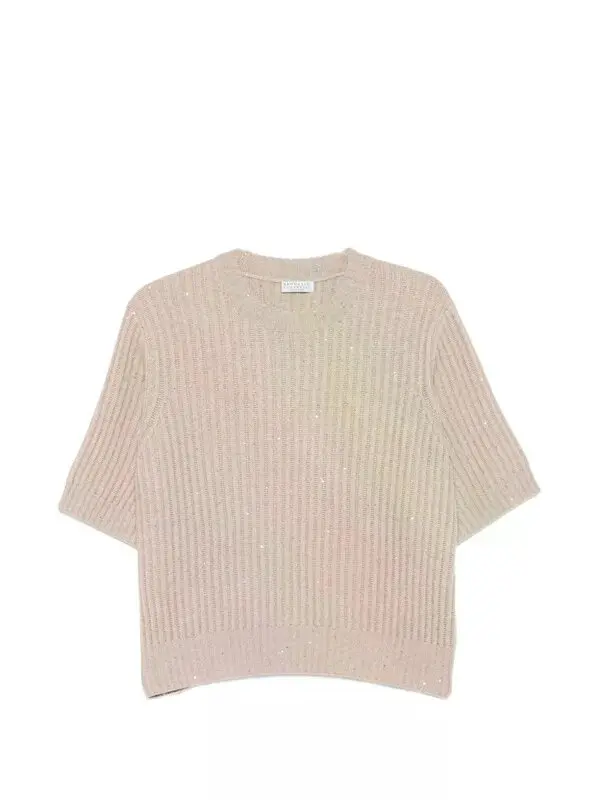 Brunello Cucinelli Sequin-embellished Ribbed-knit Sweater