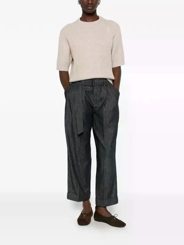 Brunello Cucinelli Sequin-embellished Ribbed-knit Sweater