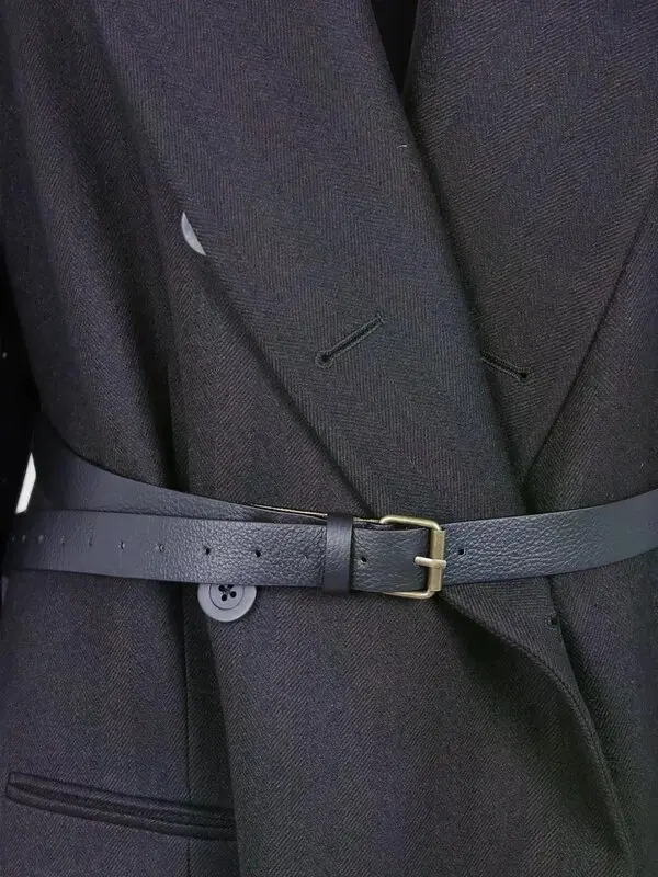 IBRIGU Belted Double-breasted Coat