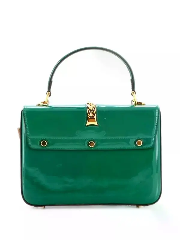 Gucci Sylvie 1969 Top Handle Bag Patent Mini Satchel