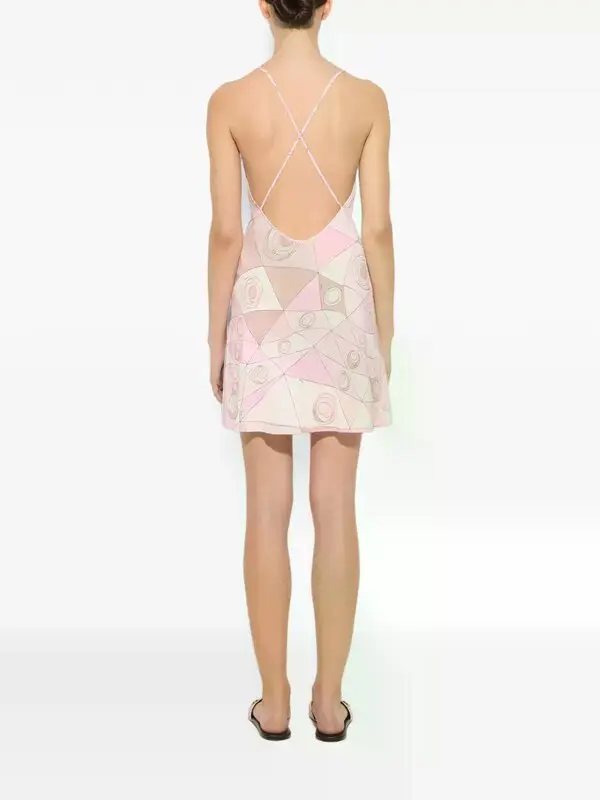 Emilio Pucci Occhi-print Jersey Satin Dress