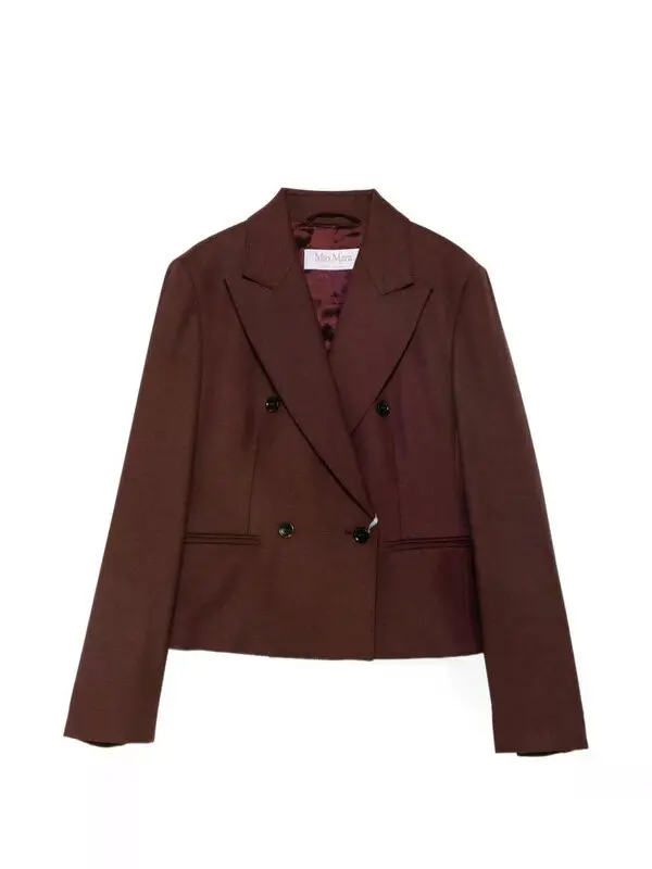 Max Mara Double-breasted Peaked-lapel Jacket - Brown