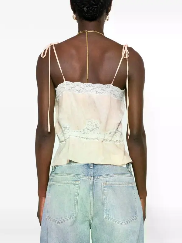 Chloé Lace-trim Floral-jacquard Top - Pink