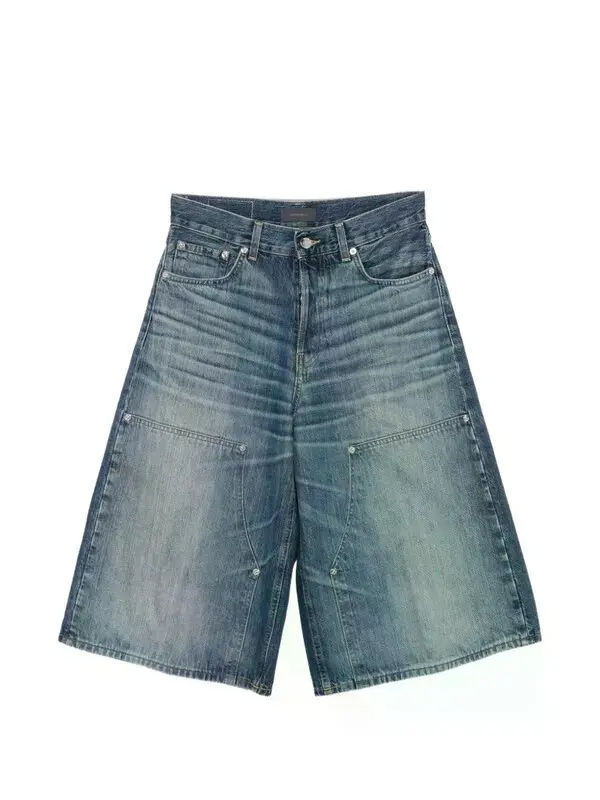 HAIKURE Legacy Short Whiskered Panelled Jeans - Blue
