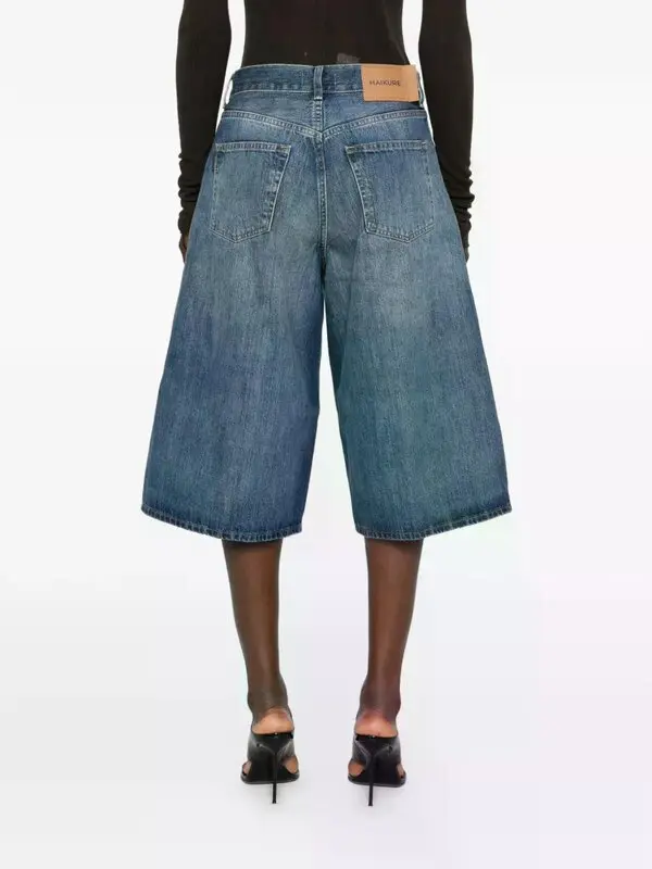 HAIKURE Legacy Short Whiskered Panelled Jeans - Blue