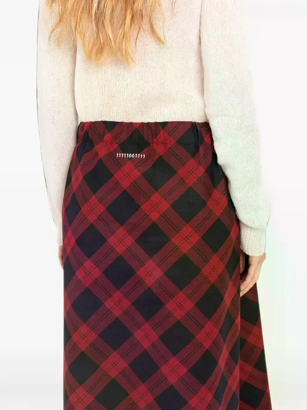 SOCIETE ANONYME Vero Checked Midi Skirt