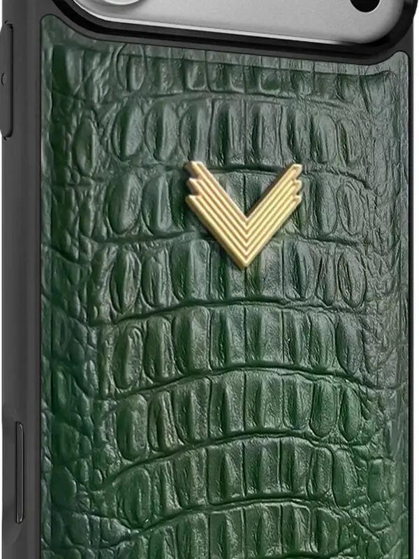 VELANTE Alligator-effect Leather Iphone 18 Pro Phone Case