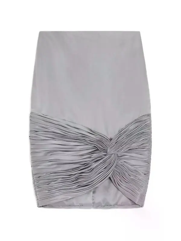 Valentino Garavani Cady Satin Mini Skirt - Grey