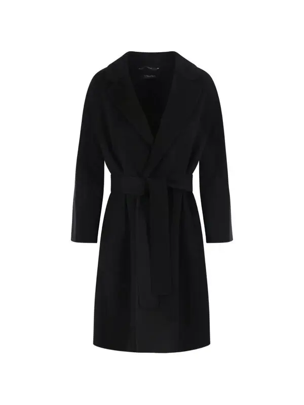 Max Mara Arona Wrap Coat - Black