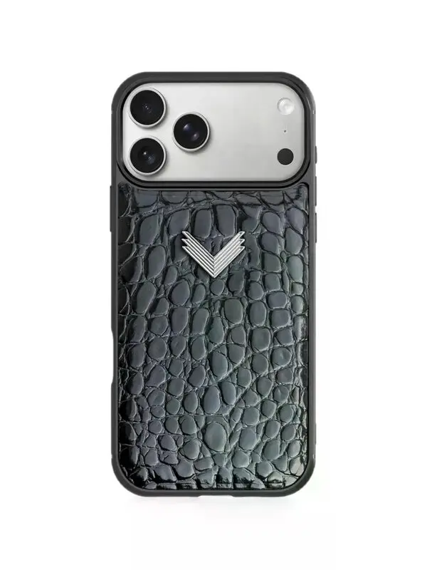 VELANTE Croc-effect Leather Iphone 18 Pro Phone Case