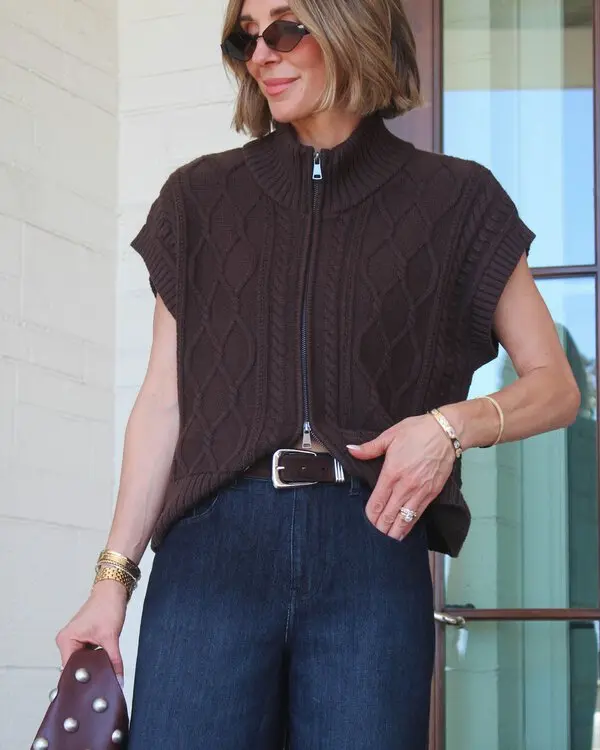 Splendid X @cellajaneblog Cable Knit Vest
