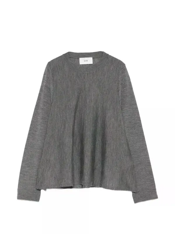SOLOTRE Pleated-back Sweater - Grey