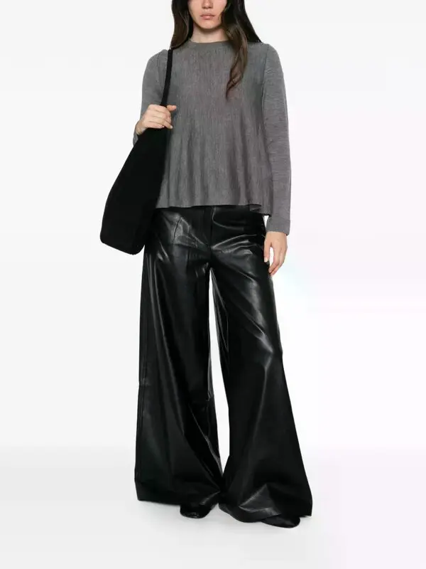 SOLOTRE Pleated-back Sweater - Grey