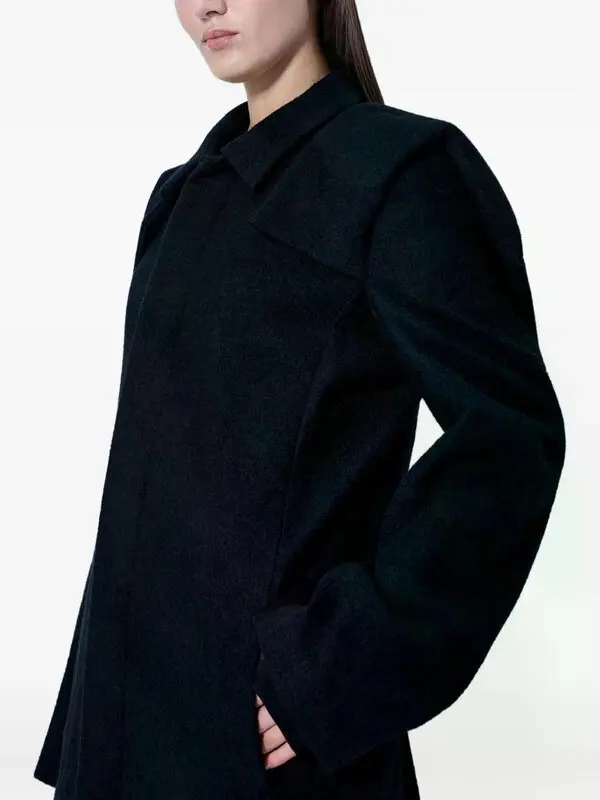 Yohji Yamamoto Exaggerated-shoulder Notched-lapels Coat