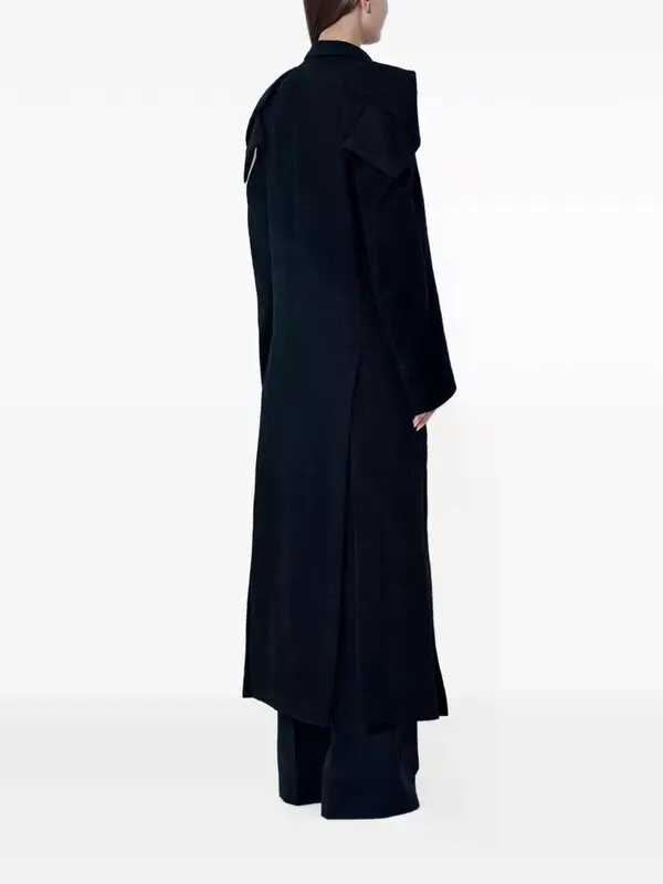 Yohji Yamamoto Exaggerated-shoulder Notched-lapels Coat