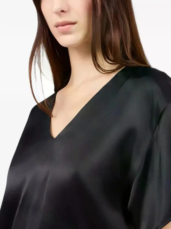 Roberto Cavalli V-neck Silk Blouse