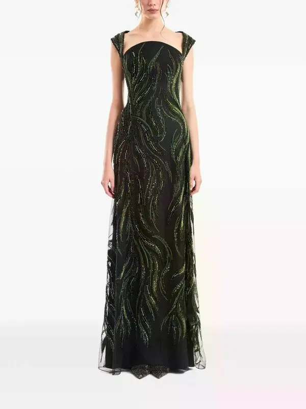 GEMY MAALOUF Bead-embellished Wide-strap Dress