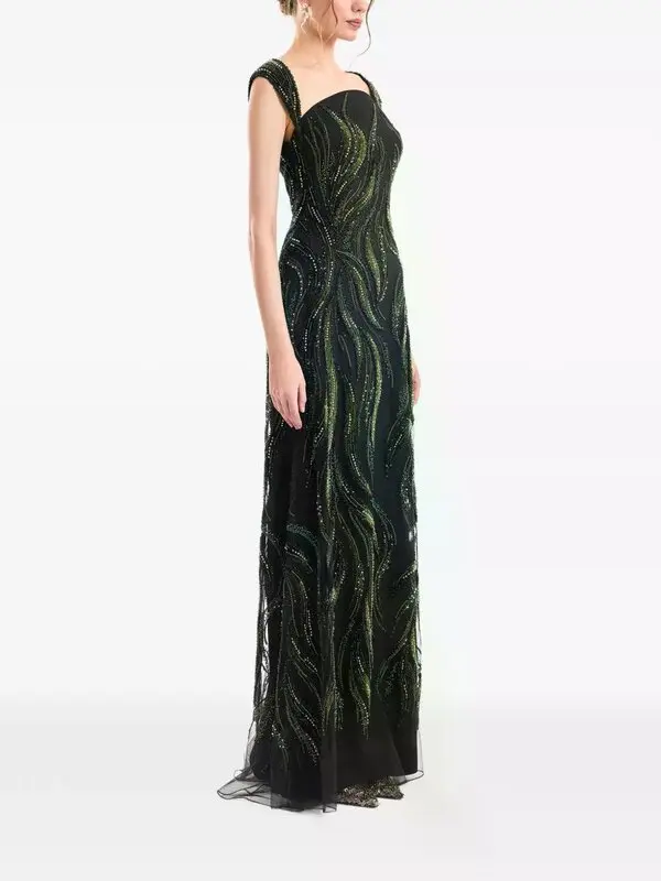 GEMY MAALOUF Bead-embellished Wide-strap Dress