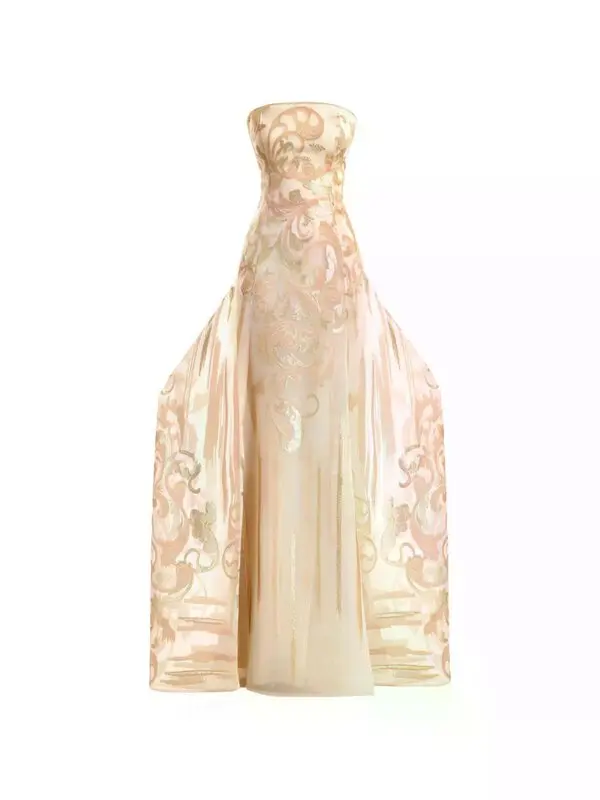 GEMY MAALOUF Strapless Jacquard Dress