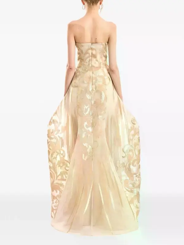 GEMY MAALOUF Strapless Jacquard Dress