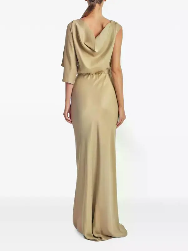 IRINA SCHROTTER Giulia Asymmetric Draped Maxi Dress