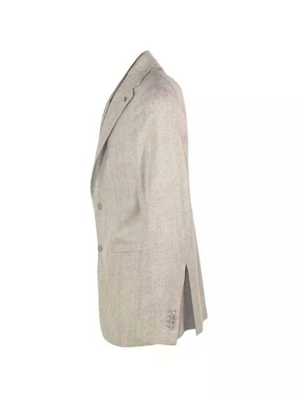 Tagliatore Herringbone-pattern Single-breasted Blazer - Neutrals