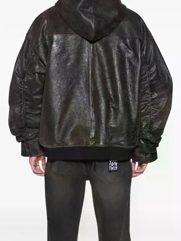 Ksubi Hooded Leather Jacket