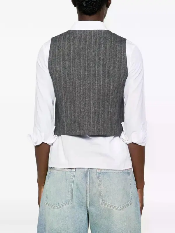 CIRCOLO 1901 Pinstripe-print Waistcoat
