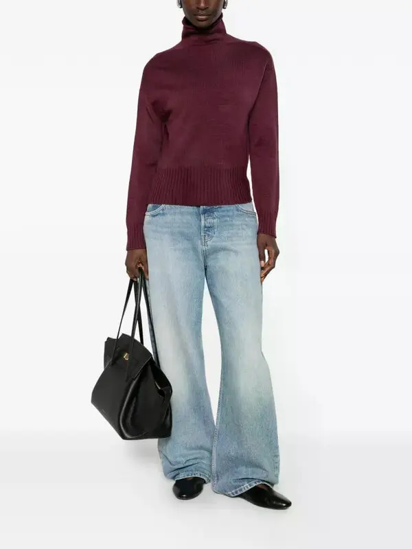 AROVESCIO Ribbed-trim Roll-neck Sweater