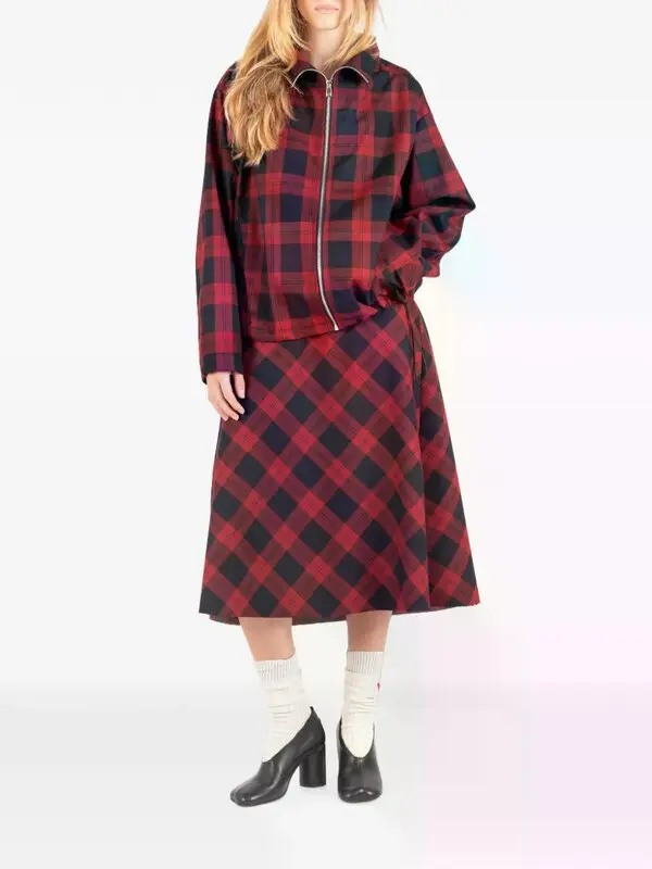 SOCIETE ANONYME Check-pattern Zip-up Jacket