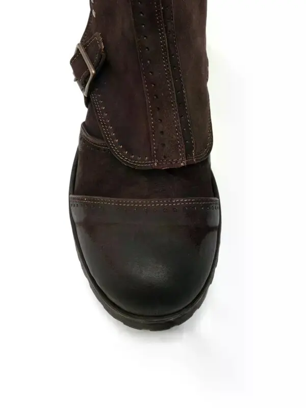 ZIGGY CHEN Buckle-fastening Panelled Chelsea Boots