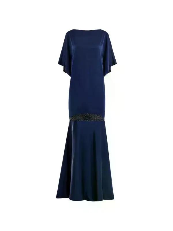 GEMY MAALOUF Beaded Flutter-sleeve Dress