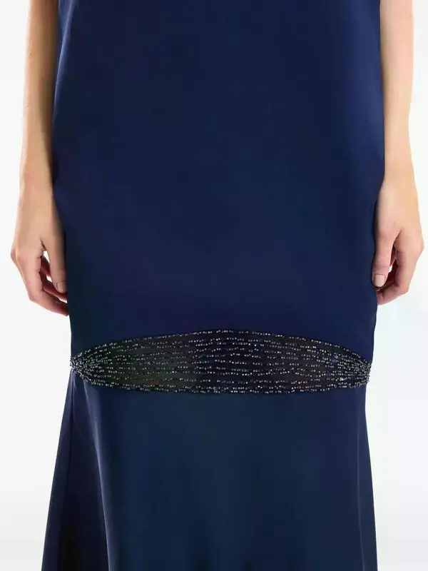 GEMY MAALOUF Beaded Flutter-sleeve Dress