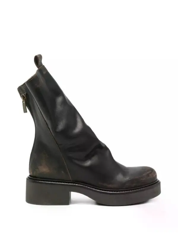 METISSE Distressed-effect Ankle Boots